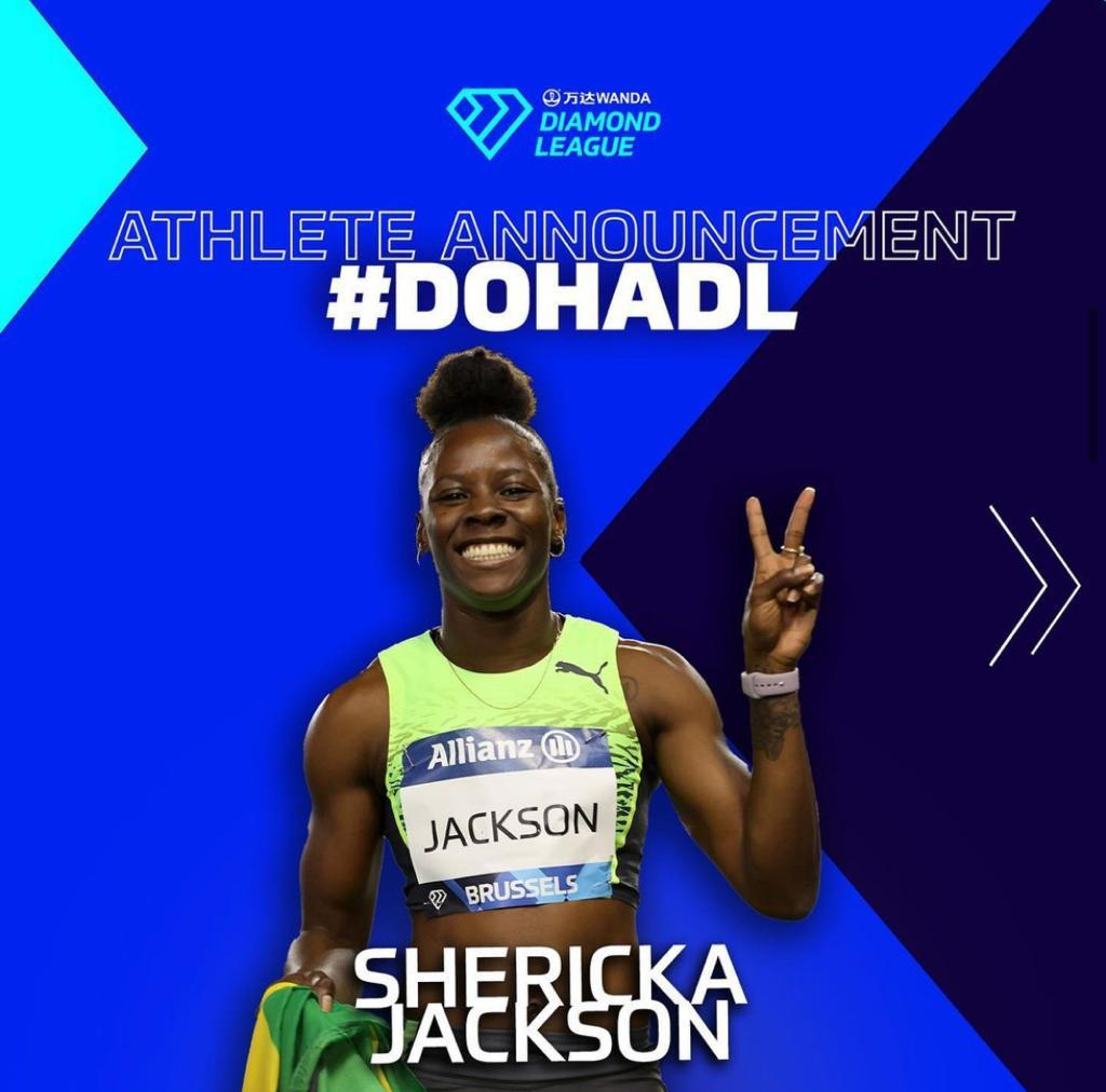 Jackson confirmed for Doha Diamond league 100m